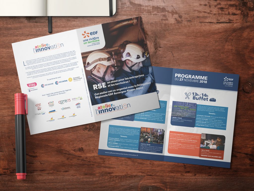 Création dépliant A5 - Programme - Reflex2com